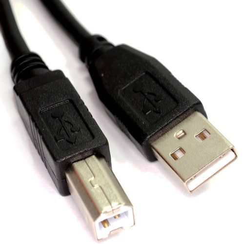 1m USB Printer Lead Type A to B Male High Speed 2.0 Clear See Through ...